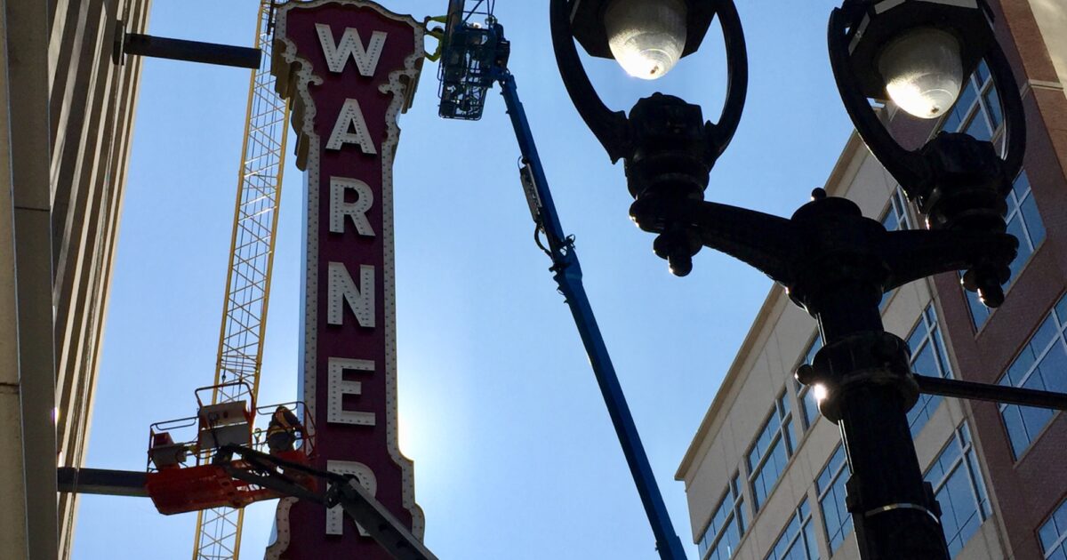 Historic Blade Sign Installed At The Bradley Symphony… – Kahler Slater